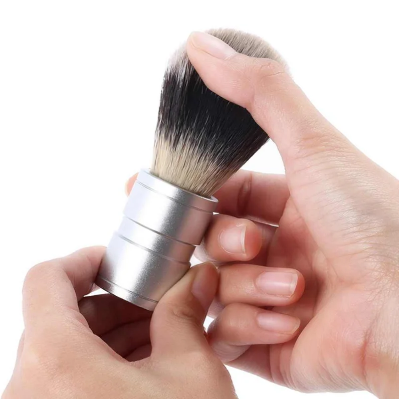 1Pc-Men-s-Hair-Shaving-Brush-Stainless-Metal-Handle-Soft-Synthetic ...