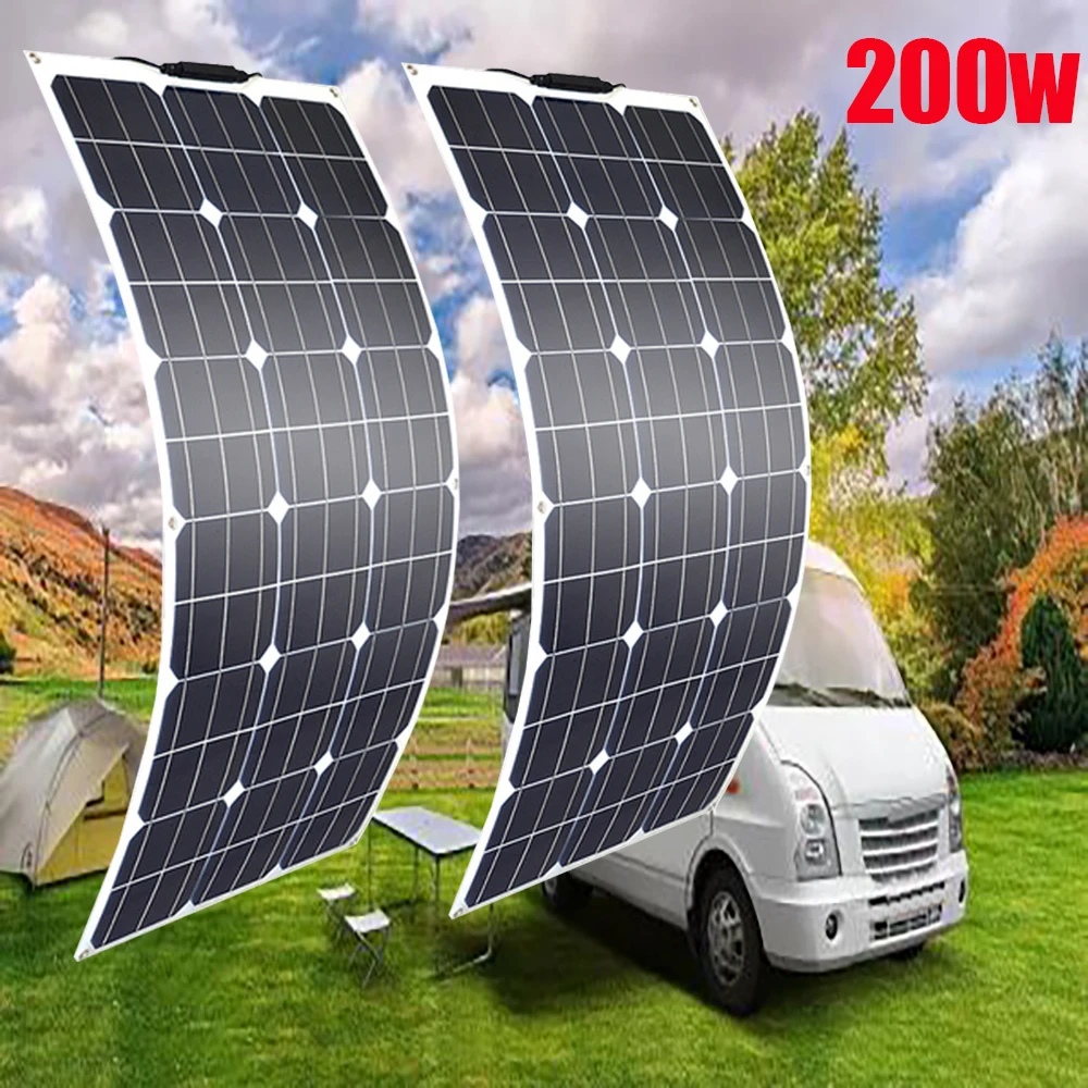 solar-panel-200w-100w-12v-battery-charger-flexible-photovoltaic-panel ...