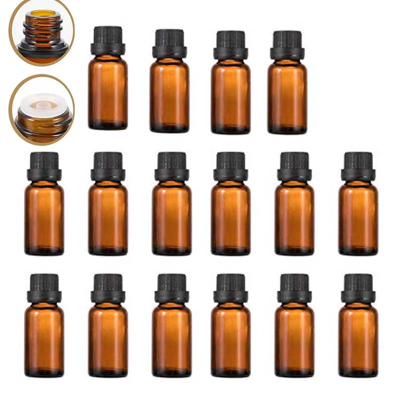 Amber-Glass-Essential-Oil-Bottles-Vials-W-Orifice-Reducer-Dropper-Cap ...