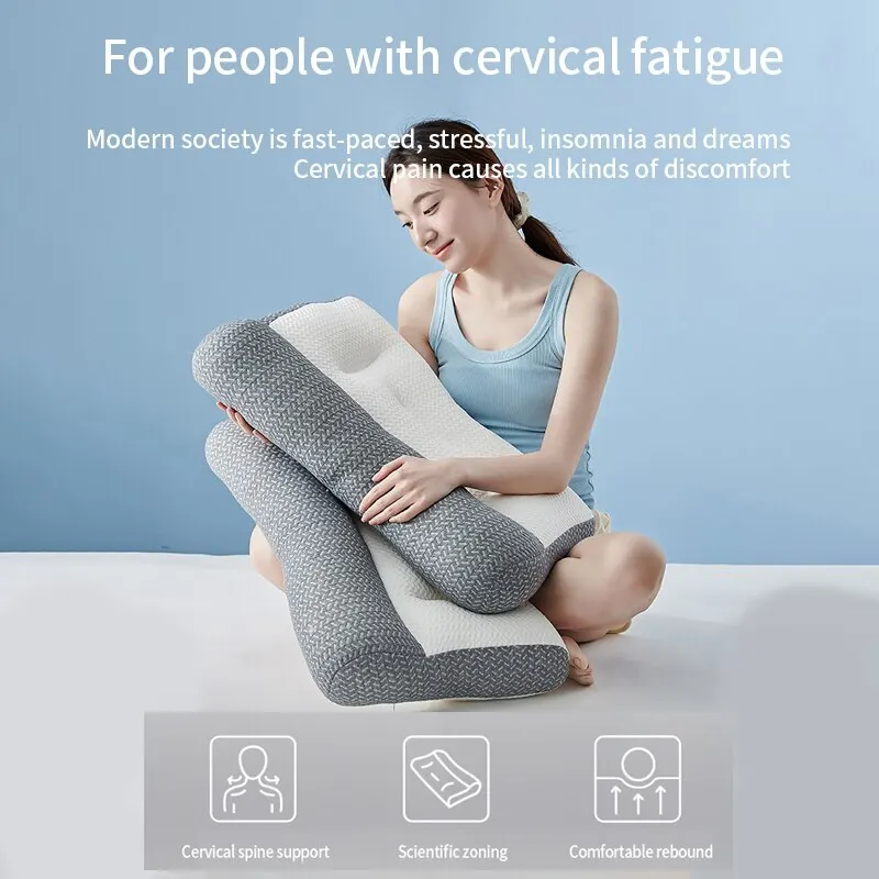 Traction-Pillow-Cervical-Spine-Pillow-Sleep-Depth-Home-Neck-Support ...