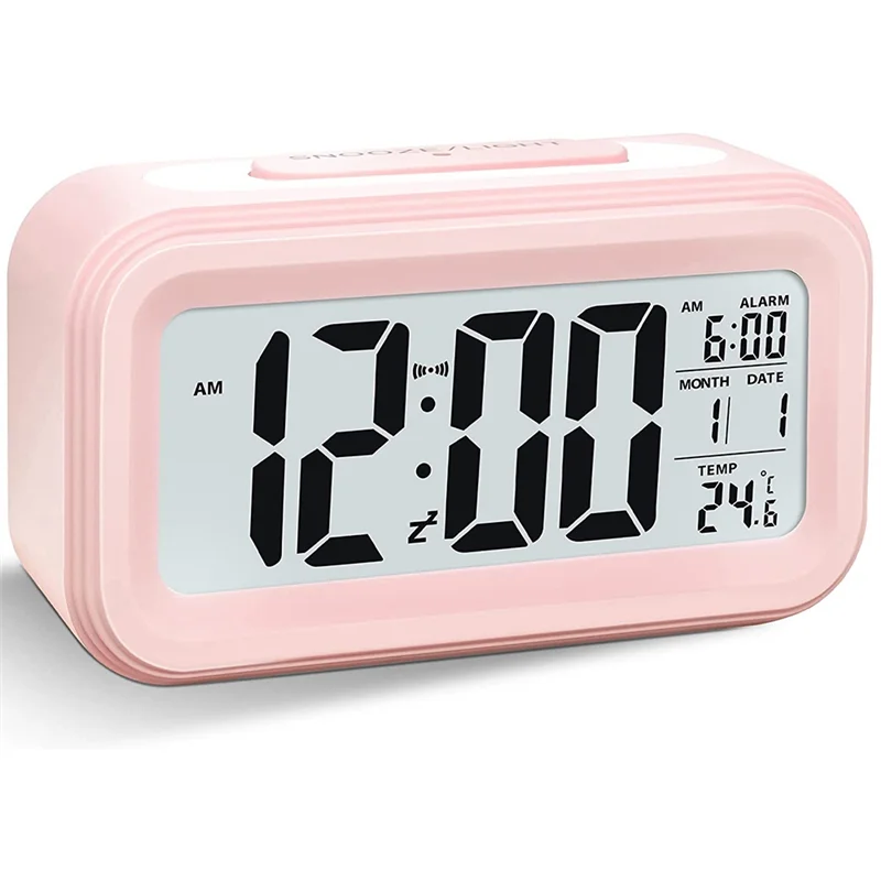 Digital-Alarm-Clock-LED-Light-Up-Alarm-Clock-Battery-Operated-Silent ...
