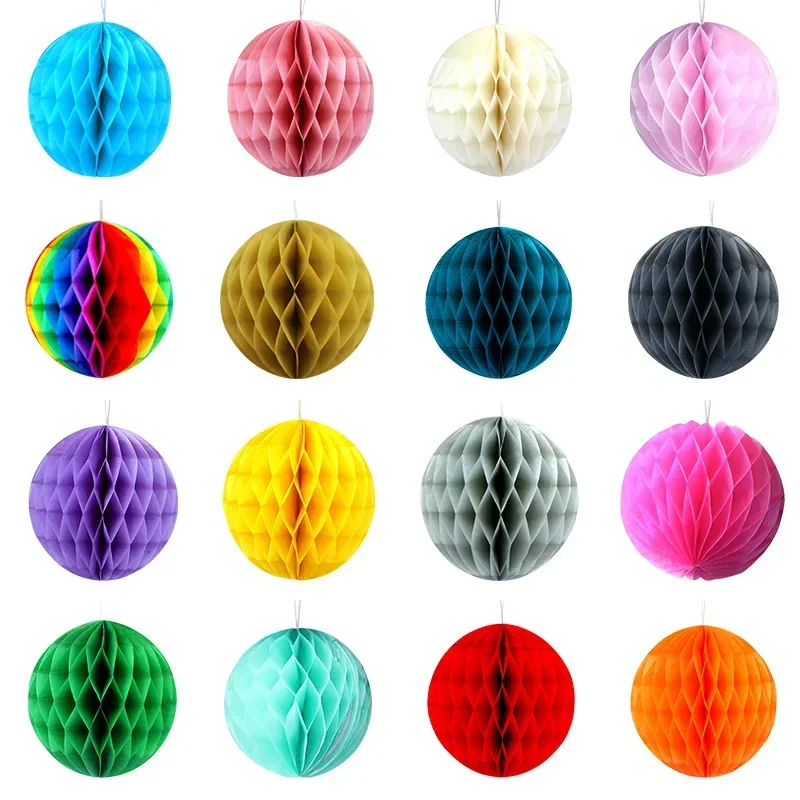 5pcs/lot Decorative Round Paper Honeycomb Balls Wedding Decoraions ...