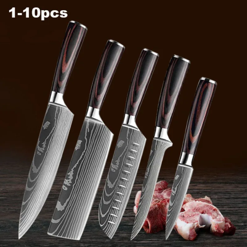 Profession-elles-Kochmesser-Set-Hackmesser-Schneiden-Santoku-Messer-K ...