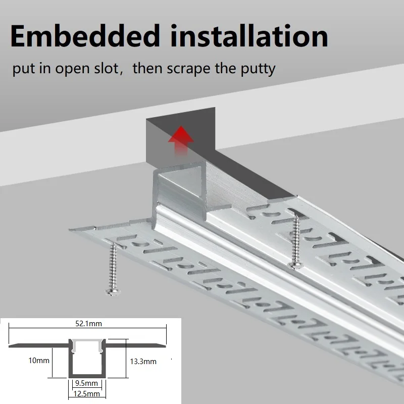 Plaster-in-LED-Aluminum-Channel-3-30m-Pack-LED-Light-Strip-Flush-Mount ...