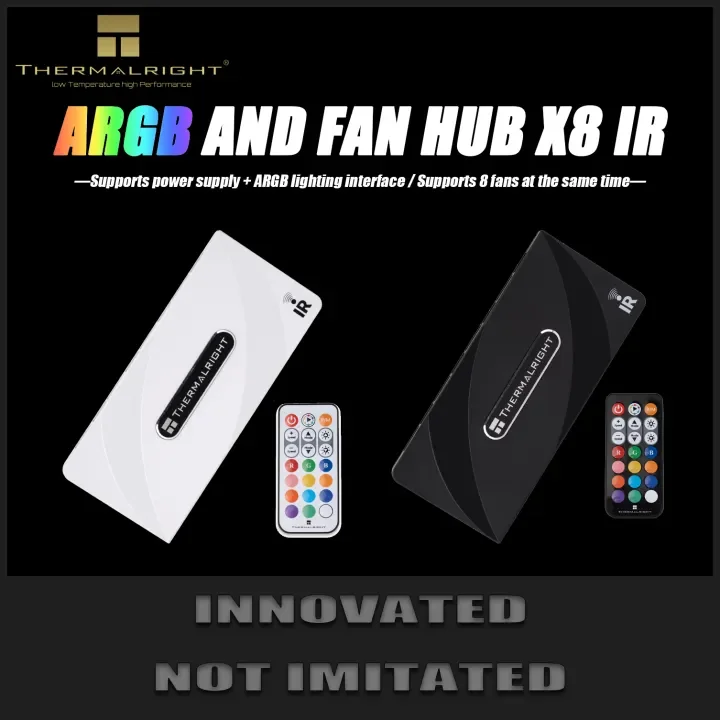 Thermalright ARGB AND FAN HUB X8 IR BLACK&WHITE Supports power supply ...