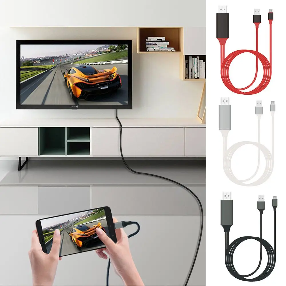 Convertidor-de-Cable-compatible-con-USB-C-a-HDMI-2m-4K-HD-TV-Video ...