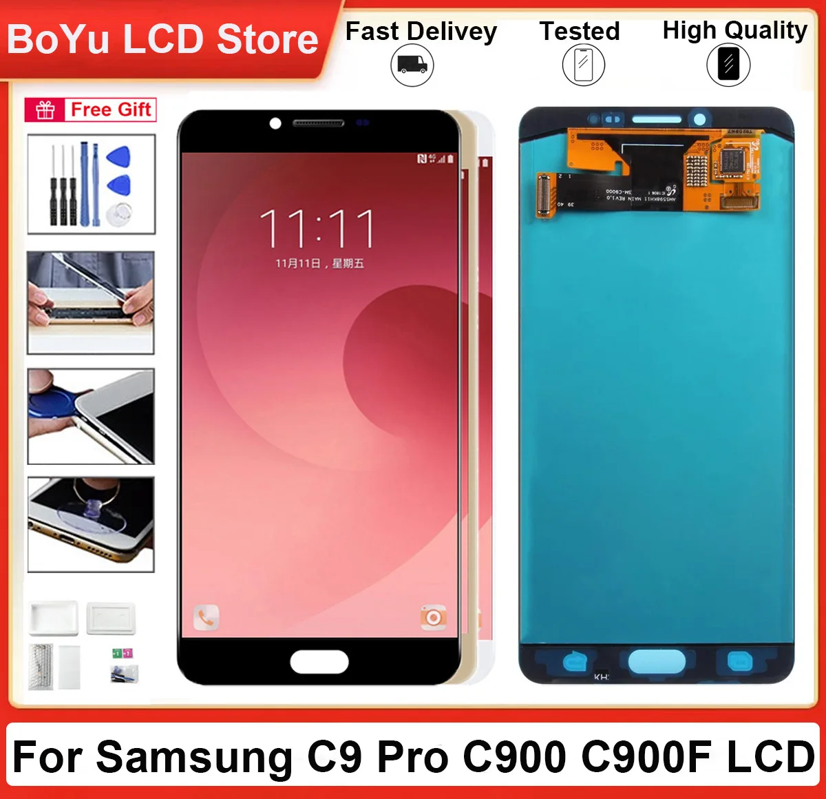 Tested-6-0-AMOLED-c9-pro-Screen-For-Samsung-Galaxy-C9-Pro-SM-C9000 ...