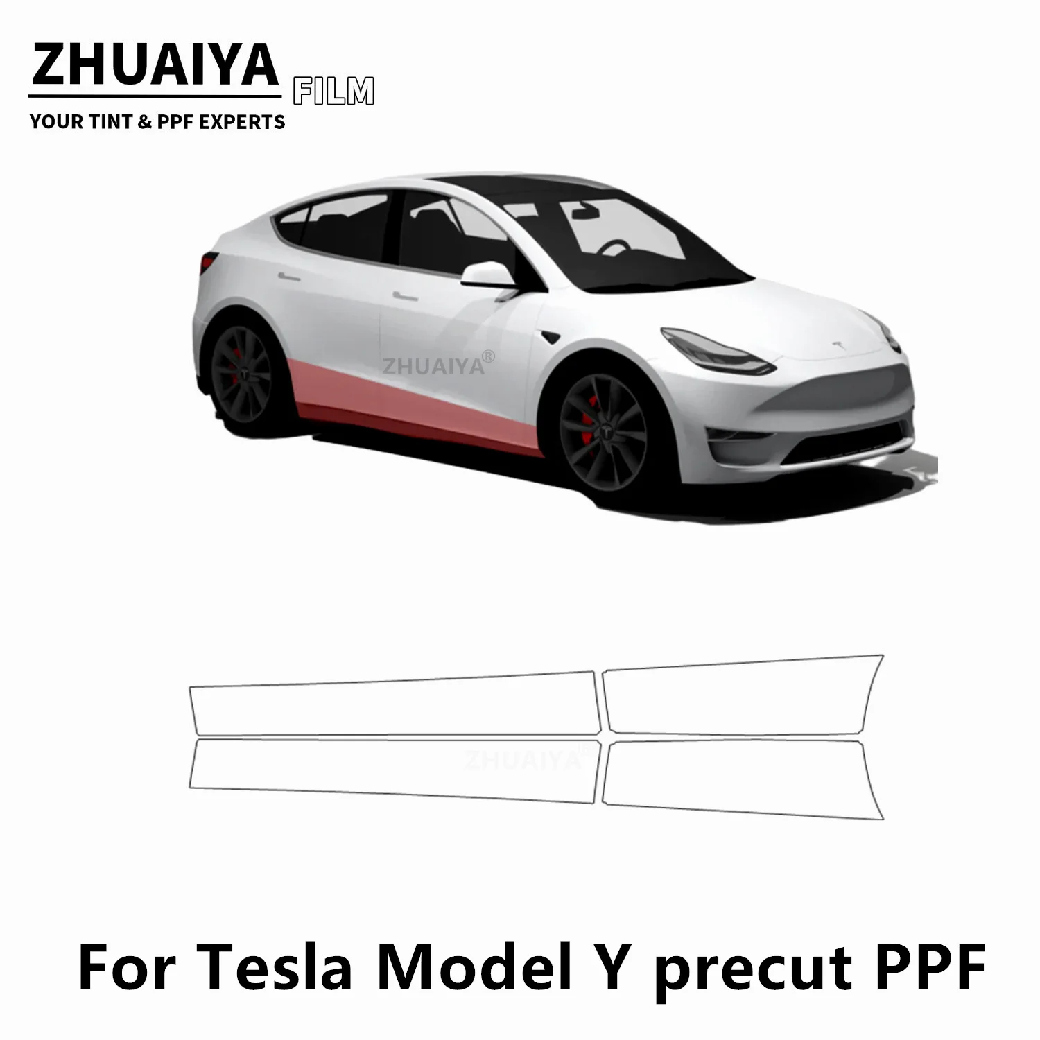 2020-2024-For-Tesla-Model-Y-Rocker-Panel-PPF-Paint-Protection-Film-8mil ...