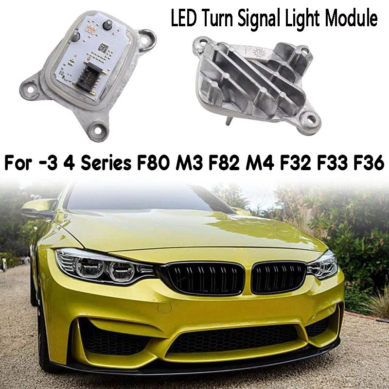 1pair Led Turn Signal Light Module Headlight Drl Unit Light Source ...