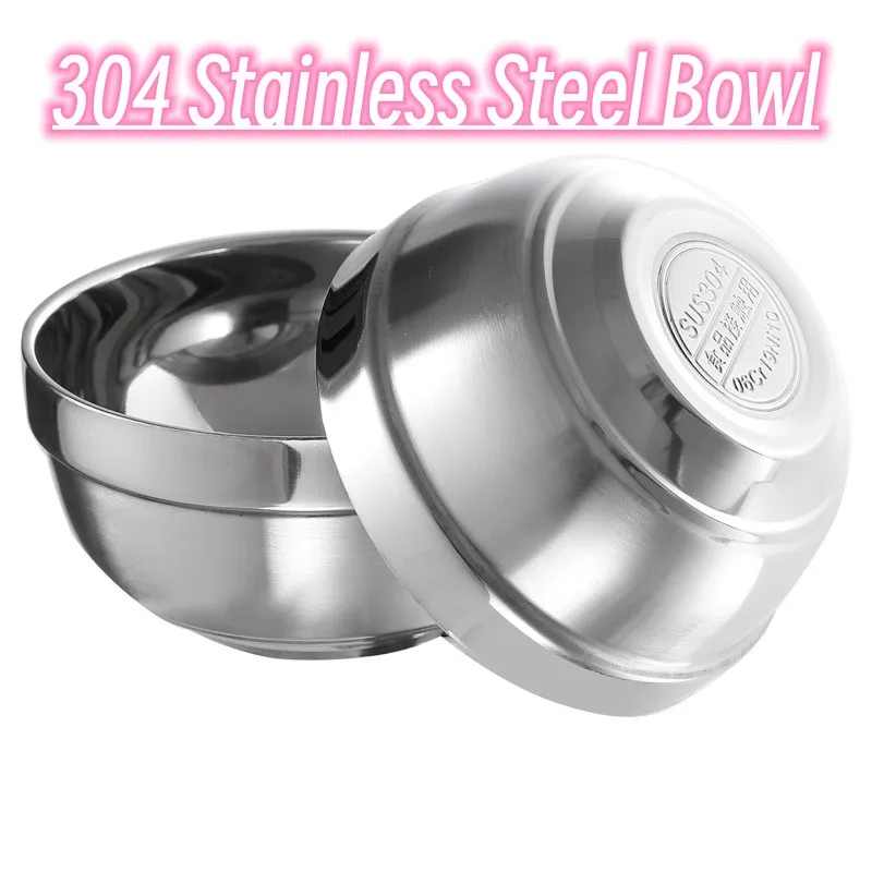 304-Stainless-Steel-Rice-Bowl-Double-Layer-Anti-Rust-Classic-Bowl ...