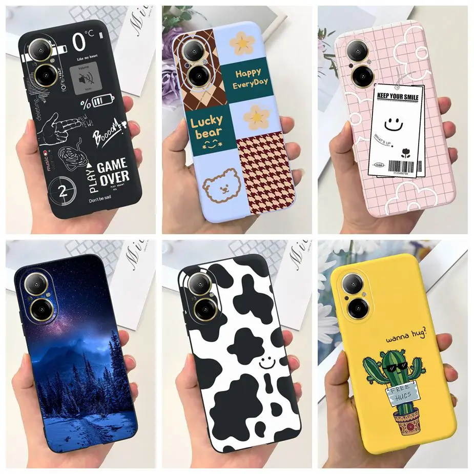 For-Realme-C67-4G-Case-RMX3890-Stylish-Art-Painted-Cover-Soft-Silicone ...