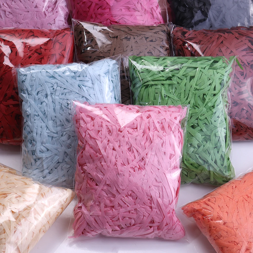 100/200g Multicolored Shredded Crinkle Paper Strands Raffia Crinkle ...
