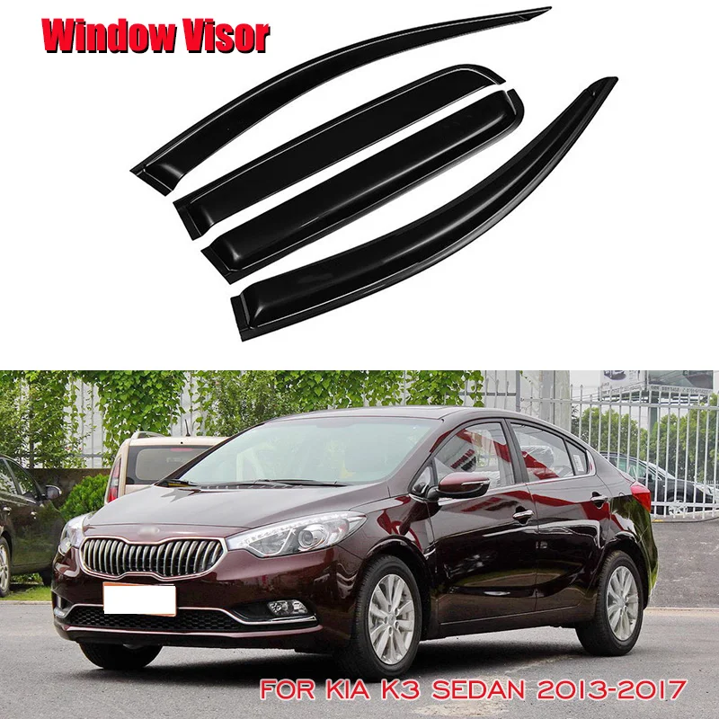 Window Visor Guards For Kia K3 Sedan 2013 2014 2015 2016 2017 ...