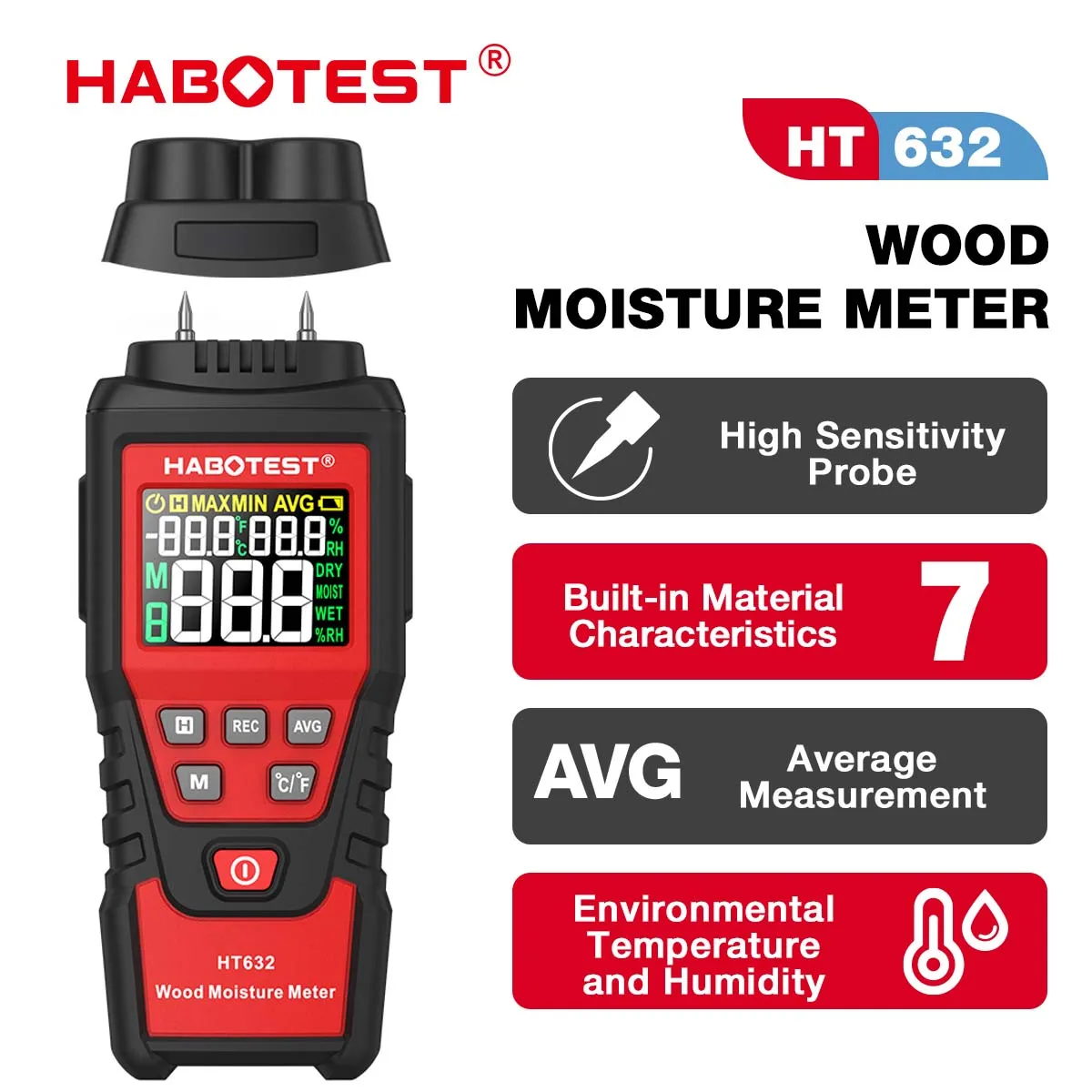 HT632-Wood-Moisture-Meter-Wall-Water-Tester-Digital-Humidity-Meter ...
