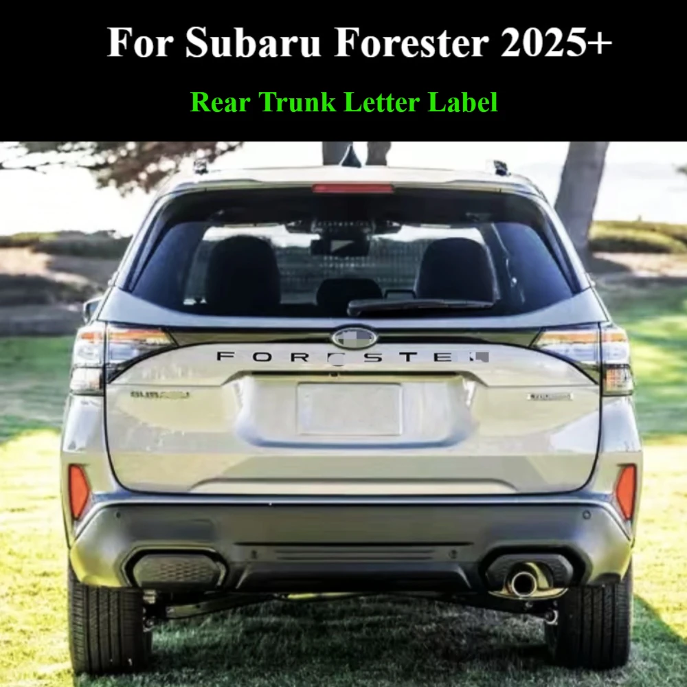 For Subaru Forester 2025+ Black Rear Badge Modification Emblem Sticker ...