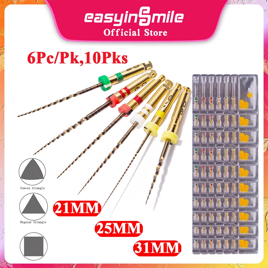 Easyinsmile Endodontic Dental Endo Rotary File NITI Files X3-Pro Gold ...