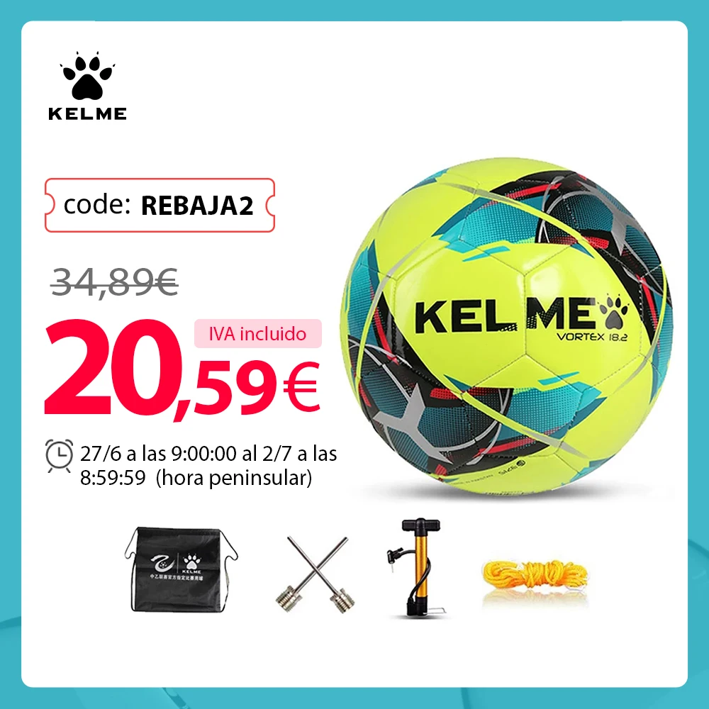 KELME balón de fútbol profesional de TPU, tamaño 3, tamaño 4, tamaño 5, rojo, verde, equipo de ...