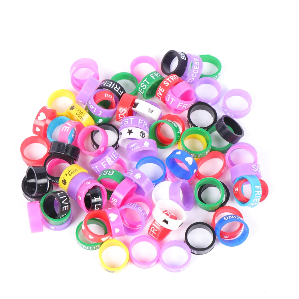 50Pcs-Lot-Fashion-Colorful-Flexible-Silicone-Luminous-Rubber-Sport ...