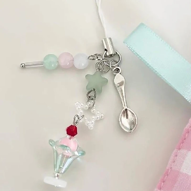 Tricolor-Ice-Cream-Soda-Mobile-Phone-Pendant-Handbeaded-Earphone ...