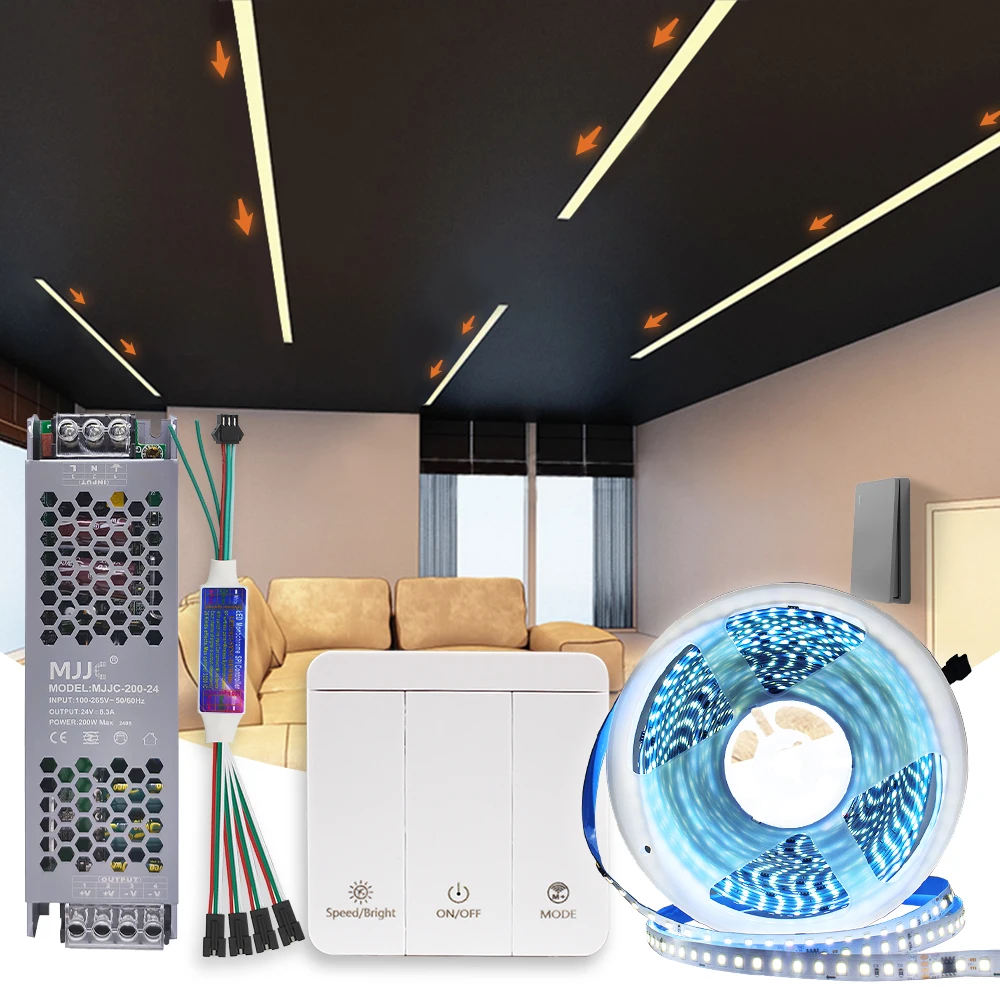 5M-10M-15M-20M-Running-Water-Flowing-LED-Strip-Light-DC-24V-WS2811 ...