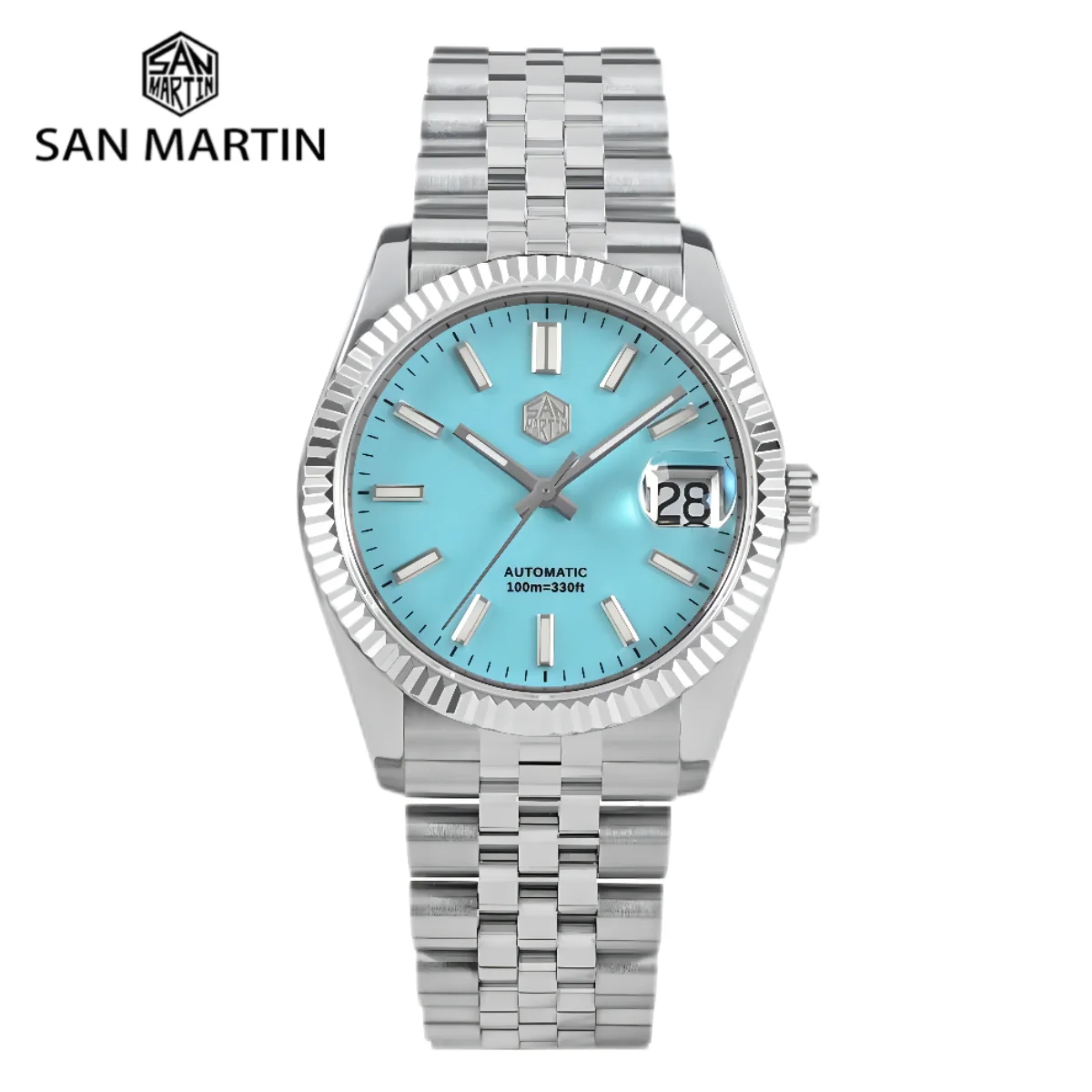 San-Martin-reloj-mec-nico-de-lujo-para-hombre-cron-grafo-de-pulsera ...
