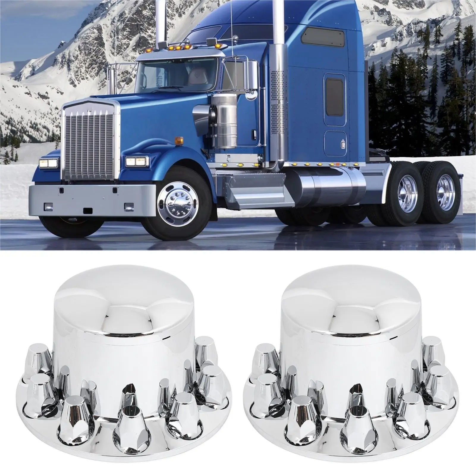 2PCS Rear Wheel Axle Covers Kit Chrome Plated Prevent Rust for Most ...