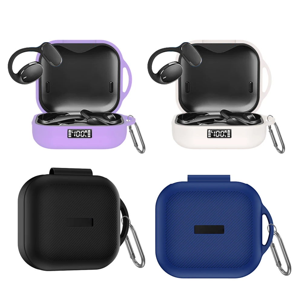 Silicone-Case-Shockproof-Earbuds-Case-Cover-with-Carabiner-Charging ...