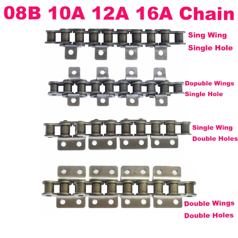 1-5M-Length-06B-08B-10A-12A-Single-Double-Hole-Drive-Roller-Chain ...