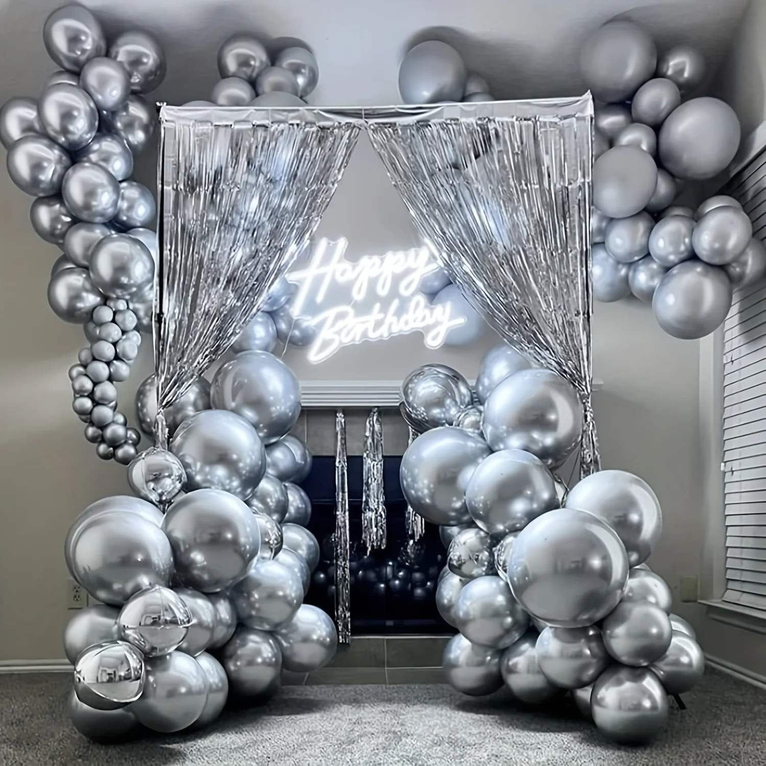 71PCS-Metal-Silver-Balloon-Wedding-Birthday-Party-Decoration-Home ...
