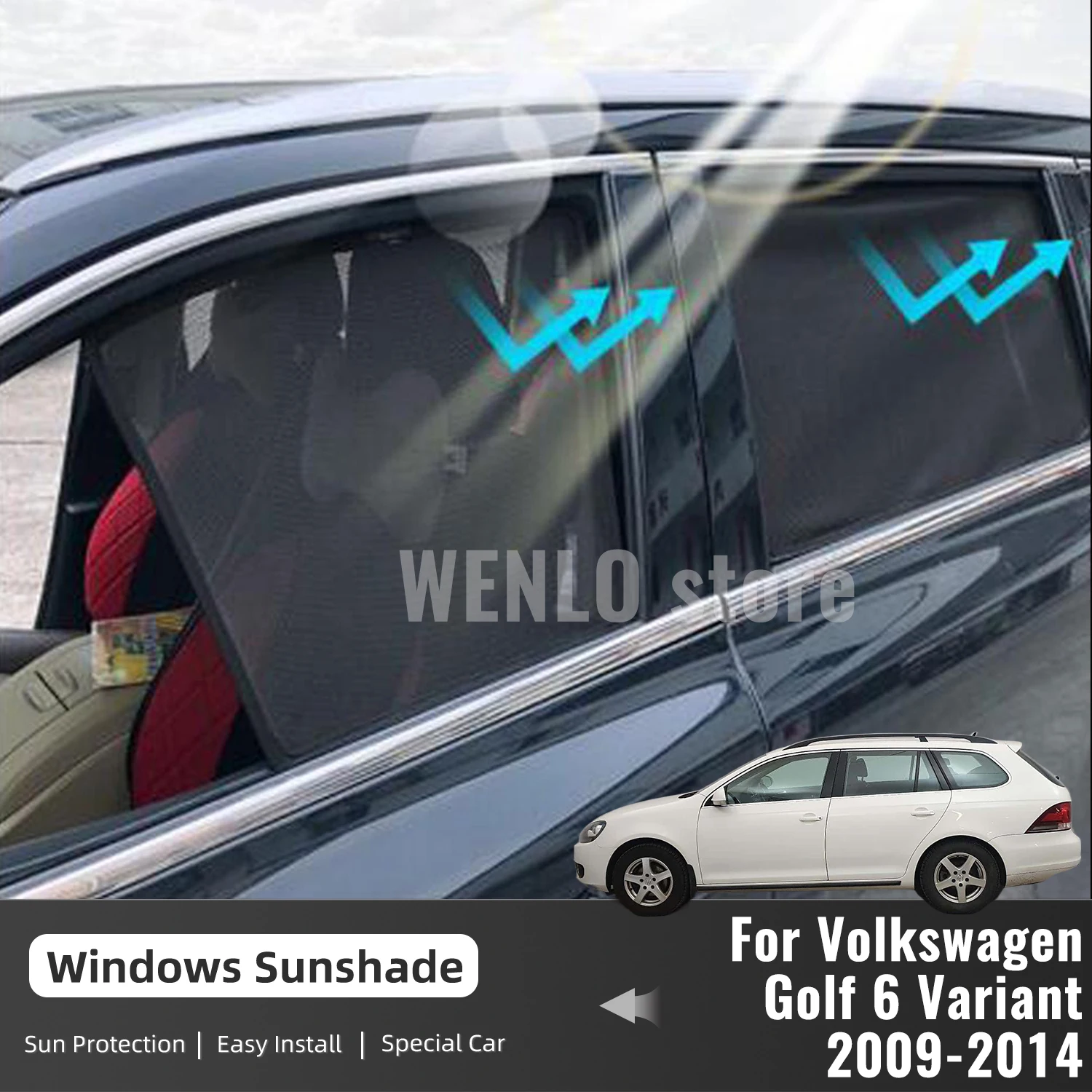 For-Volkswagen-VW-Golf-6-Variant-Golf6-2009-2014-Magnetic-Car-Sunshade ...