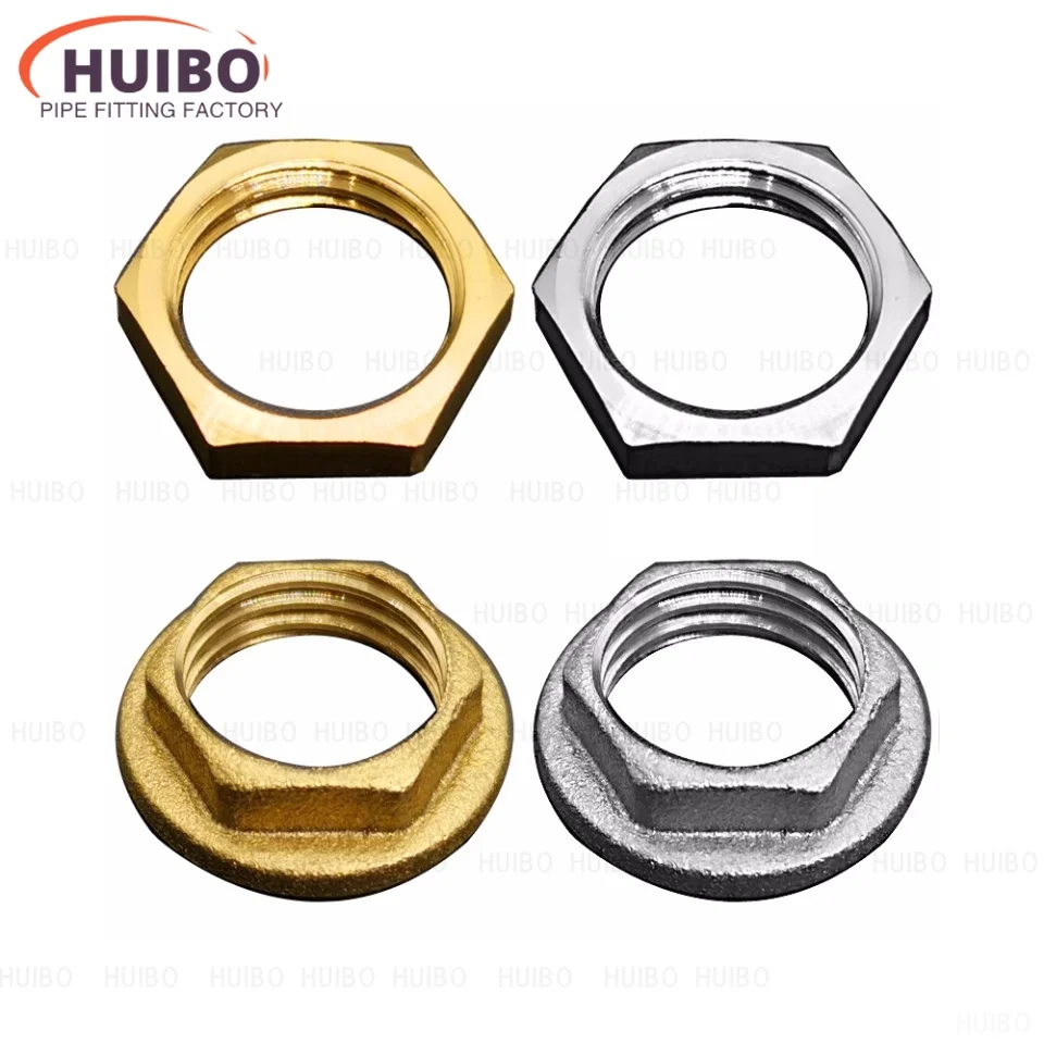 Brass Hex Lock Nuts Pipe Fitting Flange nut 1/8" 1/4" 3/8" 1/2" 3/4" 1 ...