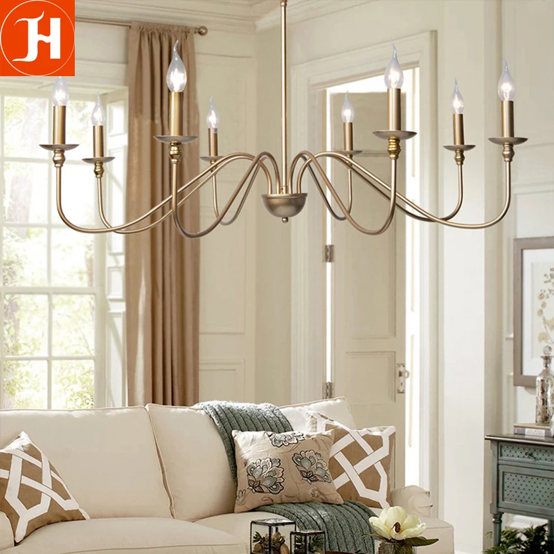 American modern simple candle chandelier home decoration Pendant lamp ...