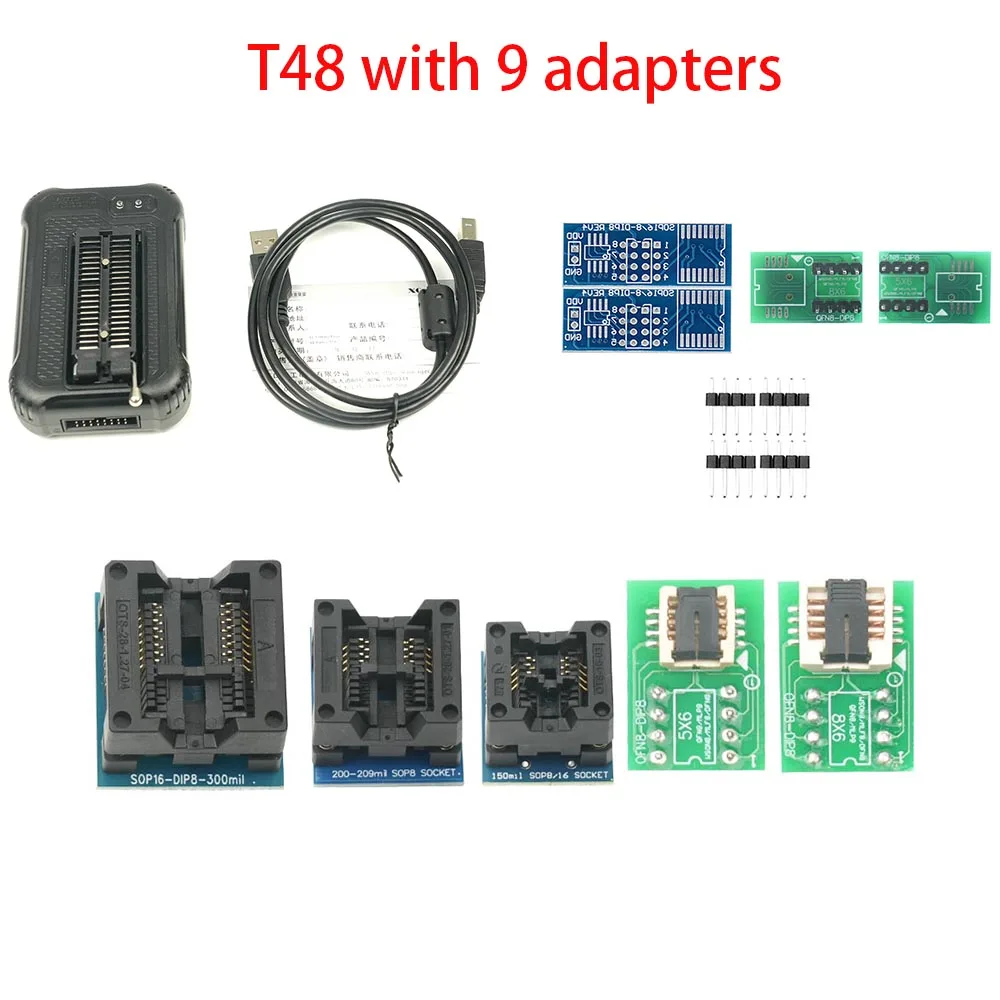 Original-XGecu-T48-TL866-3G-Programmer-9-Adapters-SOP8-16-Support-31000 ...