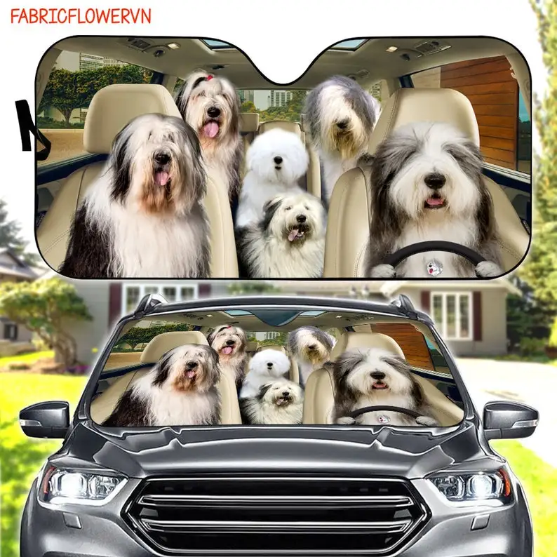 Bobtail Car Sunshade, Bobtail Car Decoration, Bobtail Windshield, Dog ...