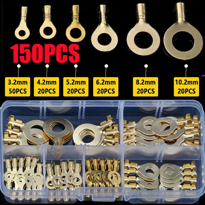 150PCS-M3-M4-M5-M6-M8-M10-Ring-Terminal-Wire-Quick-Connector-Terminal ...