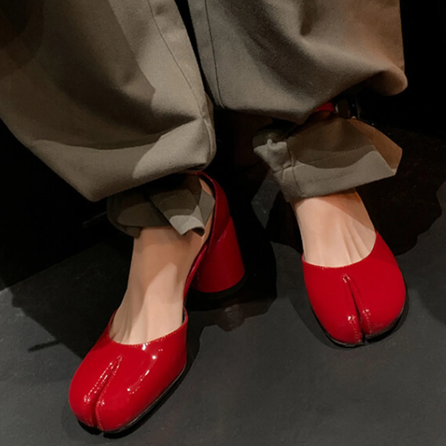 ENMAYER-Spring-Summer-Women-Pumps-Wedding-String-Thick-Heels-Genuine ...