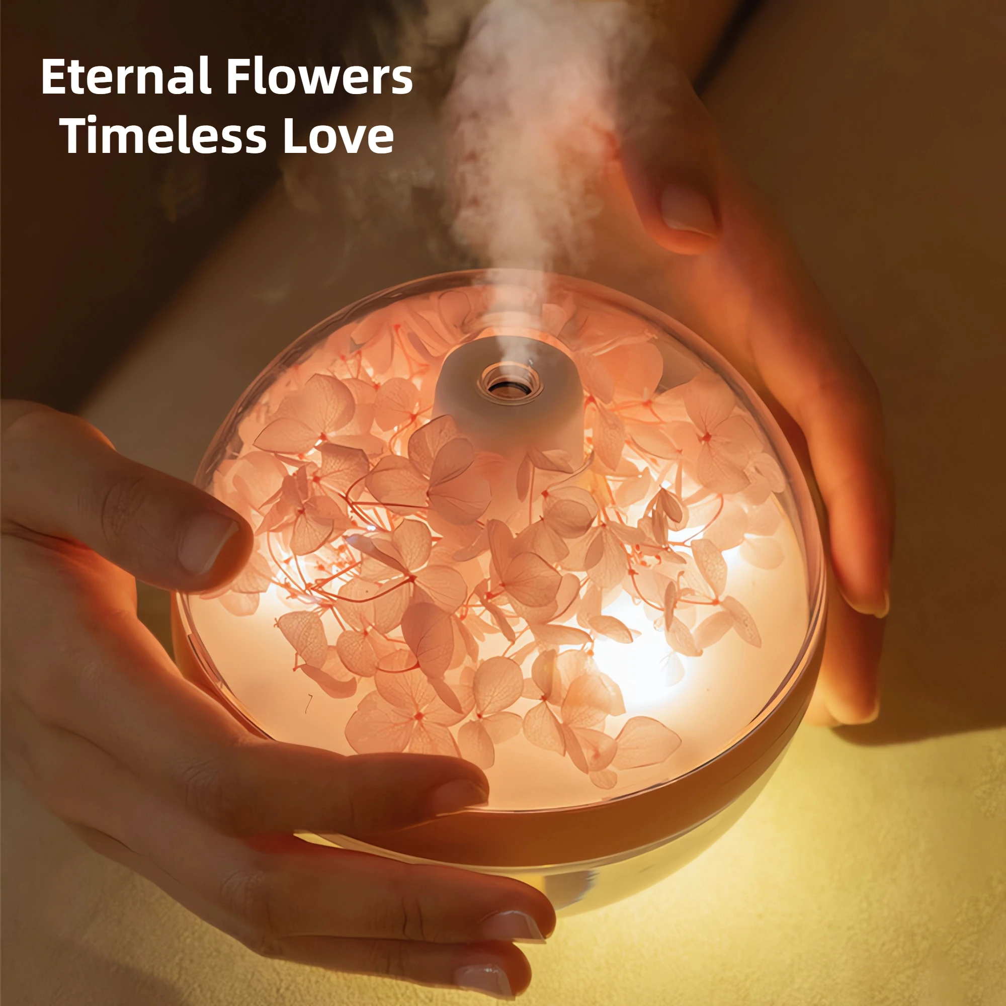 Eternal-Flower-Humidifier-Dual-USB-Battery-Charger-Mini-Home-Atmosphere ...