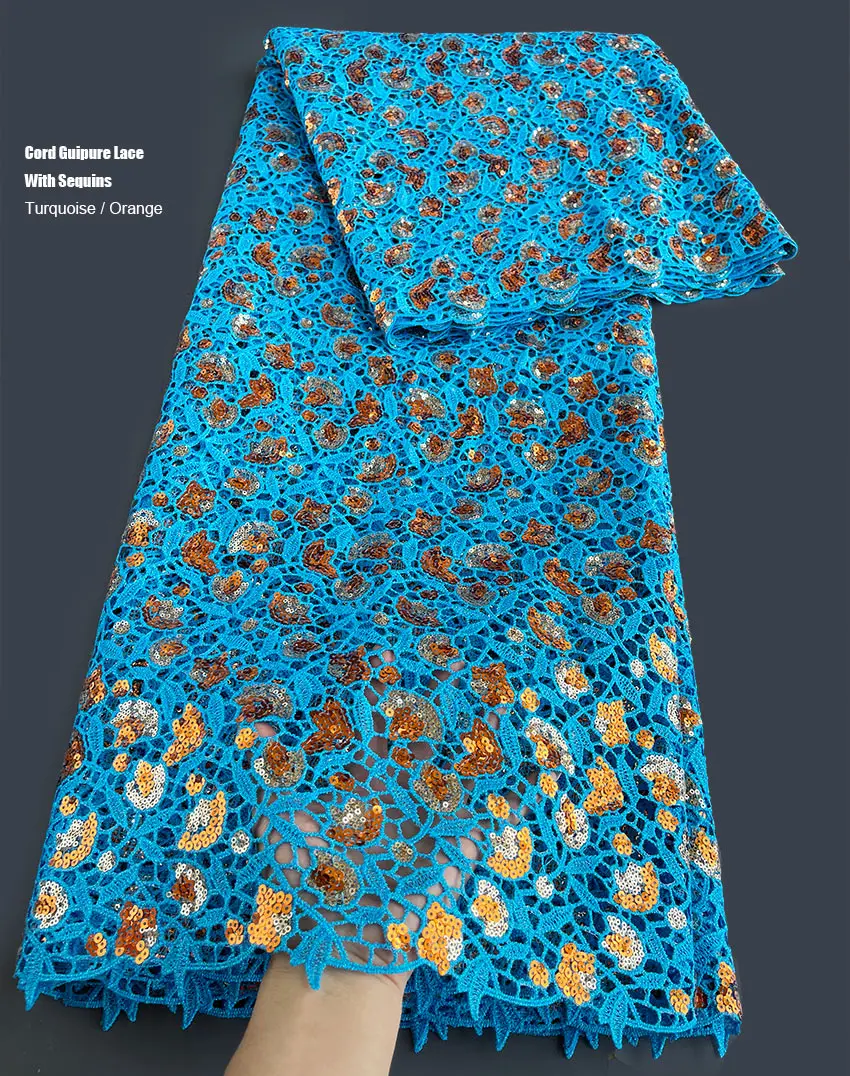 Lurex-Embroidery-Cord-Lace-with-Sequins-African-Guipure-Fabric-Split ...