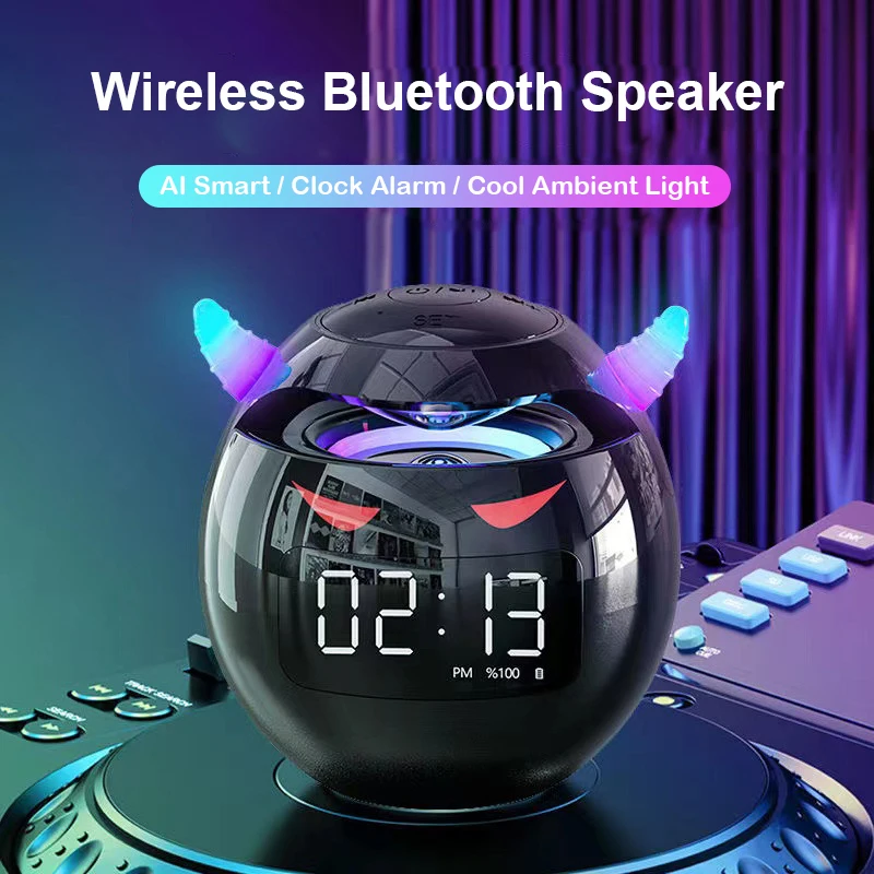 Little Devil Bluetooth Speaker Wireless Speakers Clock Dual Alarm ...
