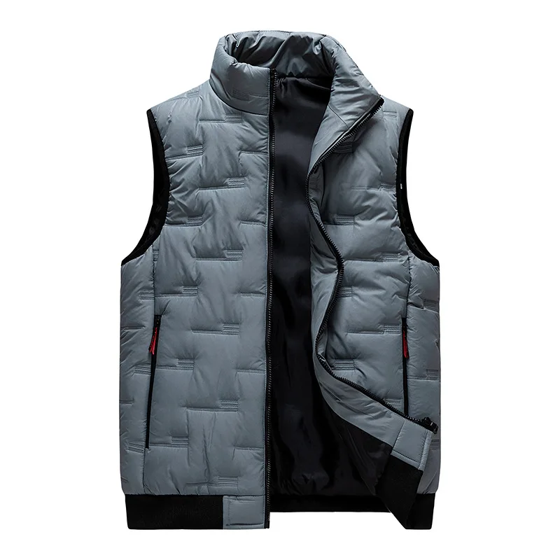 Warm Vest Men's Large Size 6XL 7XL 8XL Multi-pocket Stand-up Collar ...