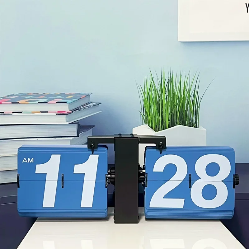 Luxury-Metal-Desk-Clocks-Retro-Silent-Minimalist-Aesthetic-Flip-Clock ...