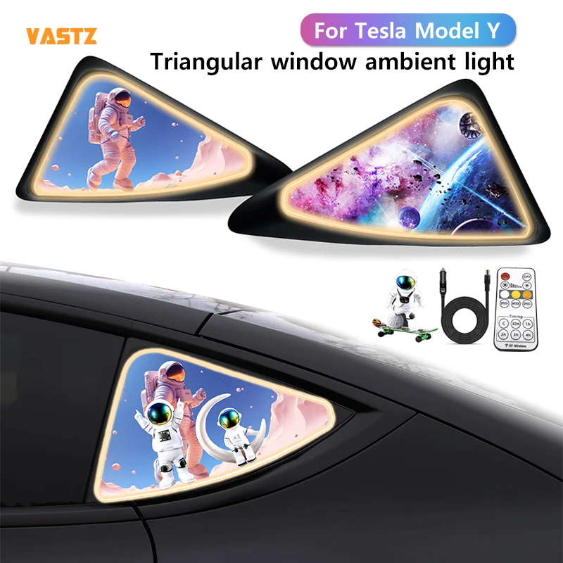 VASTZ-2-Pack-Car-Triangle-Window-Ambient-Light-Kit-for-Tesla-Model-Y ...