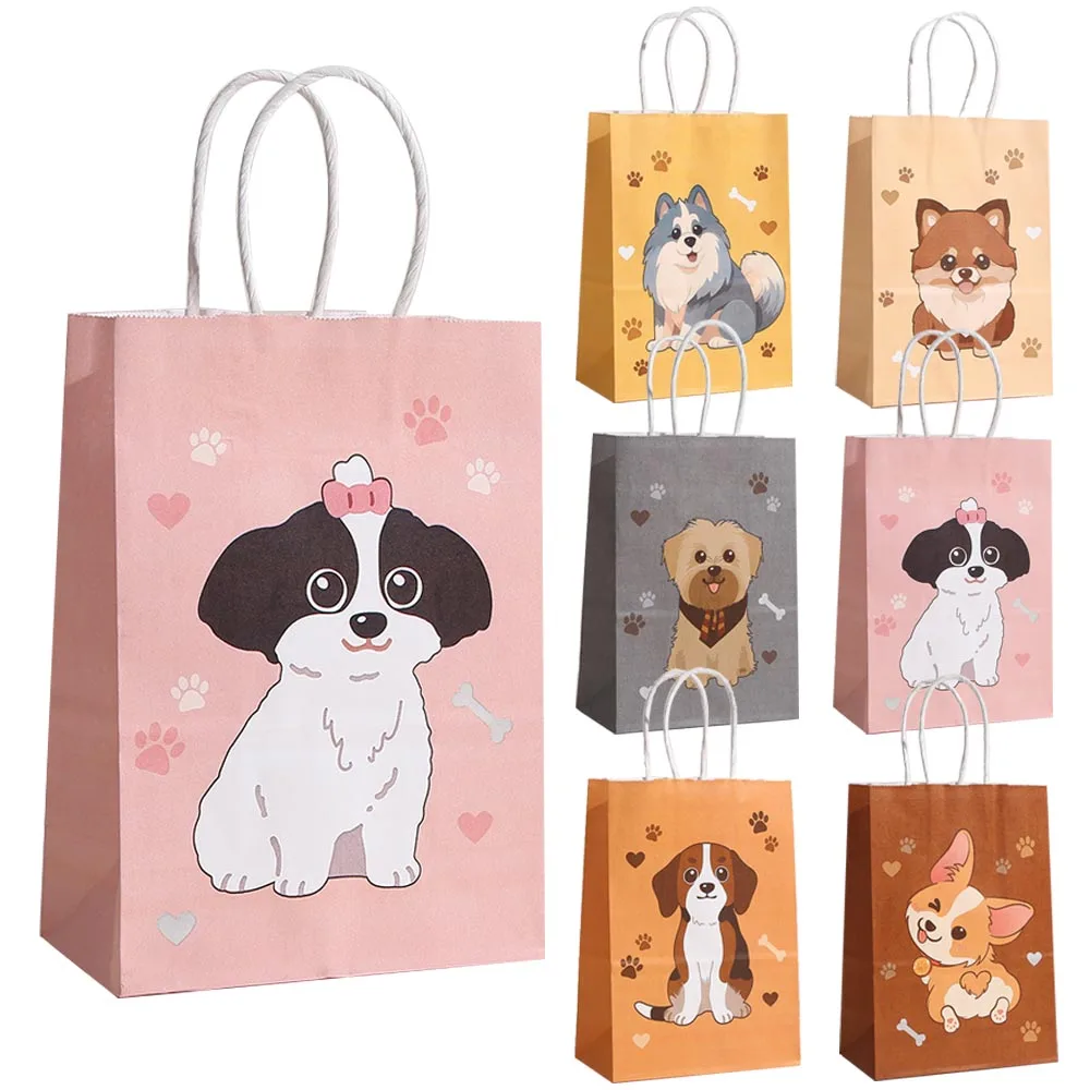 6-60 Pcs Dog Goodie Bag Puppy Party Favors Dog Gifts Bags with Handles ...