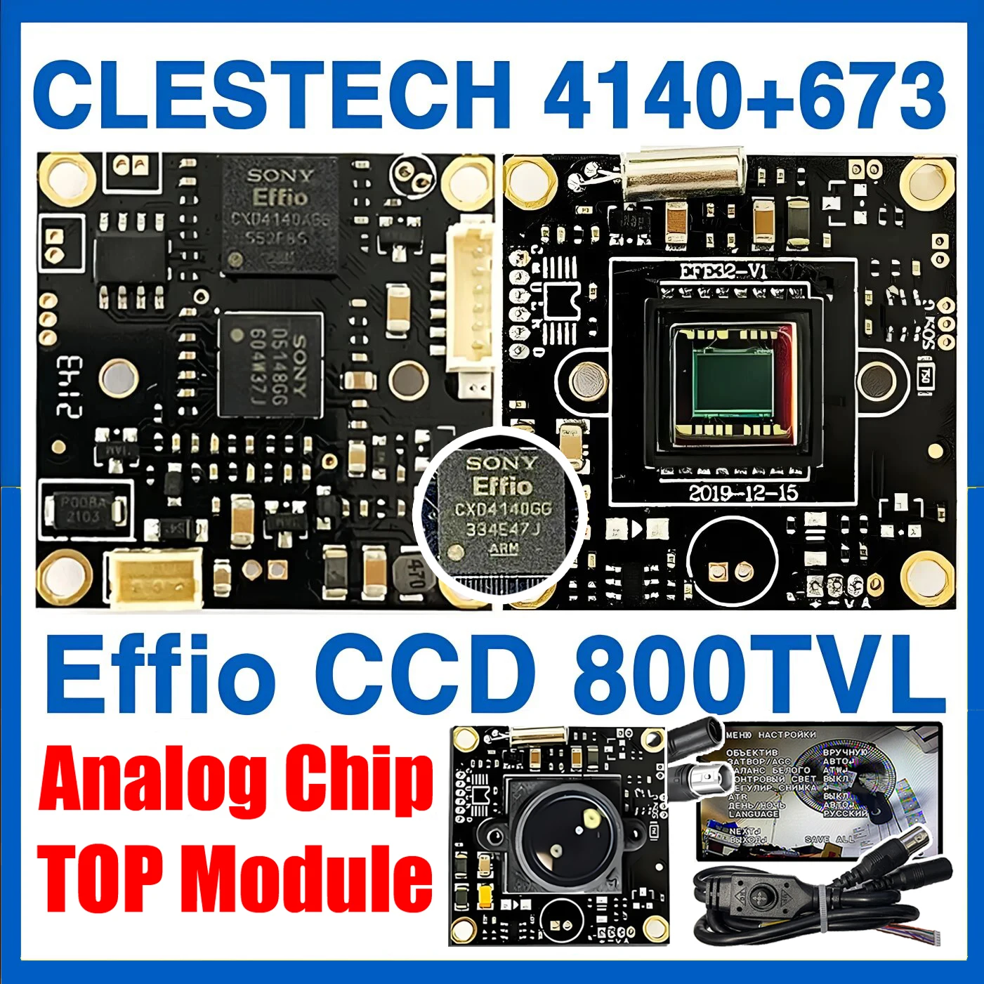 Real-SONY-Effio-4140-673-800TVL-HD-CCTV-CAMERA-Circuit-Board-CCD-Chip ...