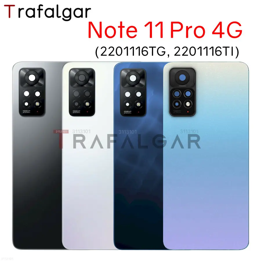 Glass-Battery-Back-Cover-For-Xiaomi-Redmi-Note-11-Pro-4G-Rear-Housing ...