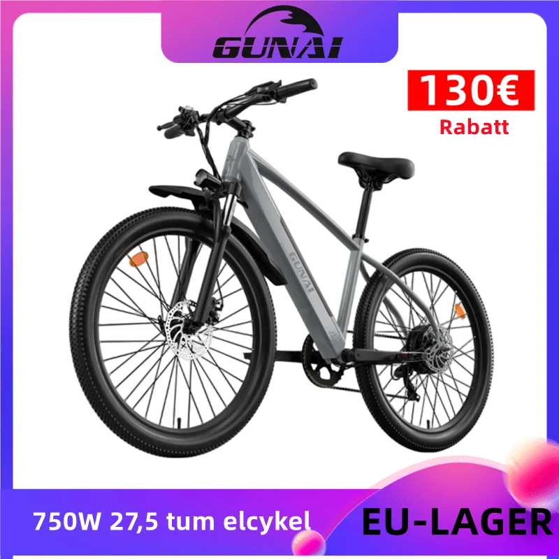 GUNAI-Bicicleta-El-trica-com-Bateria-Remov-vel-Bicicletas-de-Montanha ...