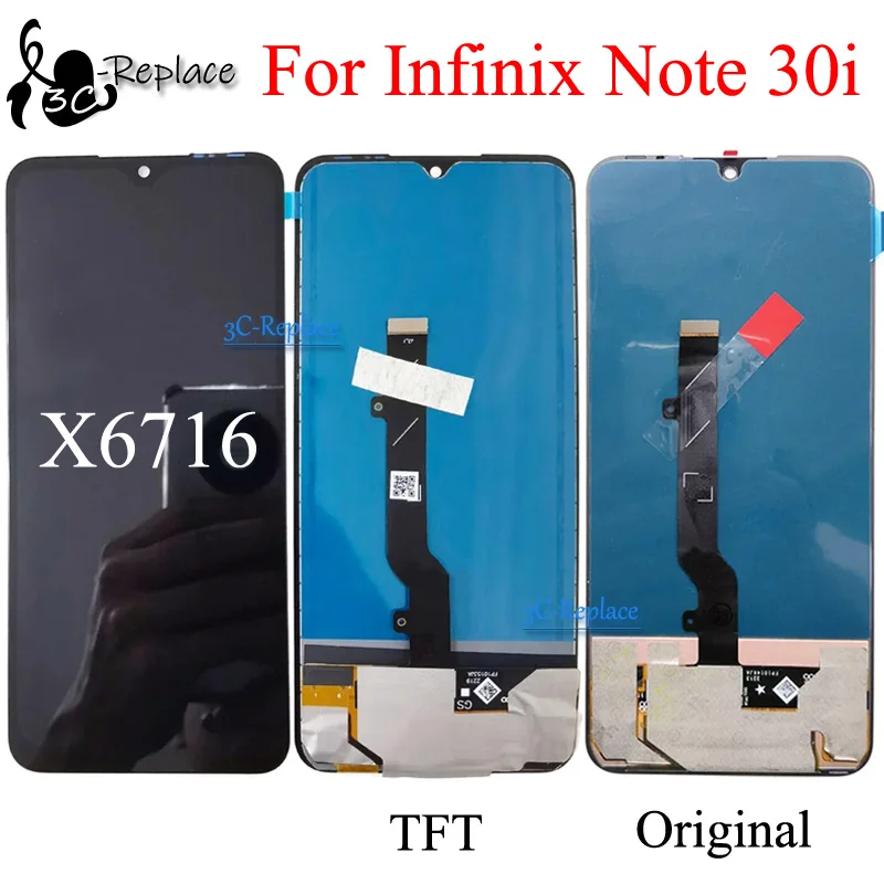 AMOLED-TFT-Black-6-66Inch-For-Infinix-Note-30i-X6716-LCD-Display-Touch ...