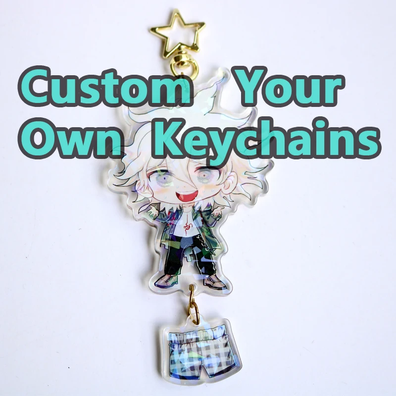 Custom Keychains Cartoon Key Chain Photo Customized Anime Charms ...