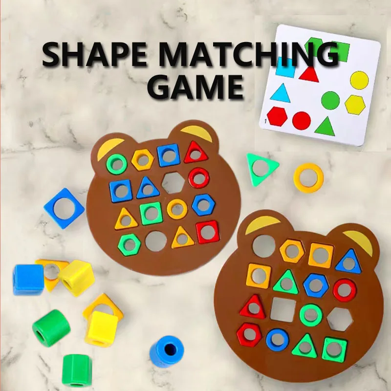 Montessori-Shape-Color-Geometric-Matching-Baby-Sensory-Training-Early ...