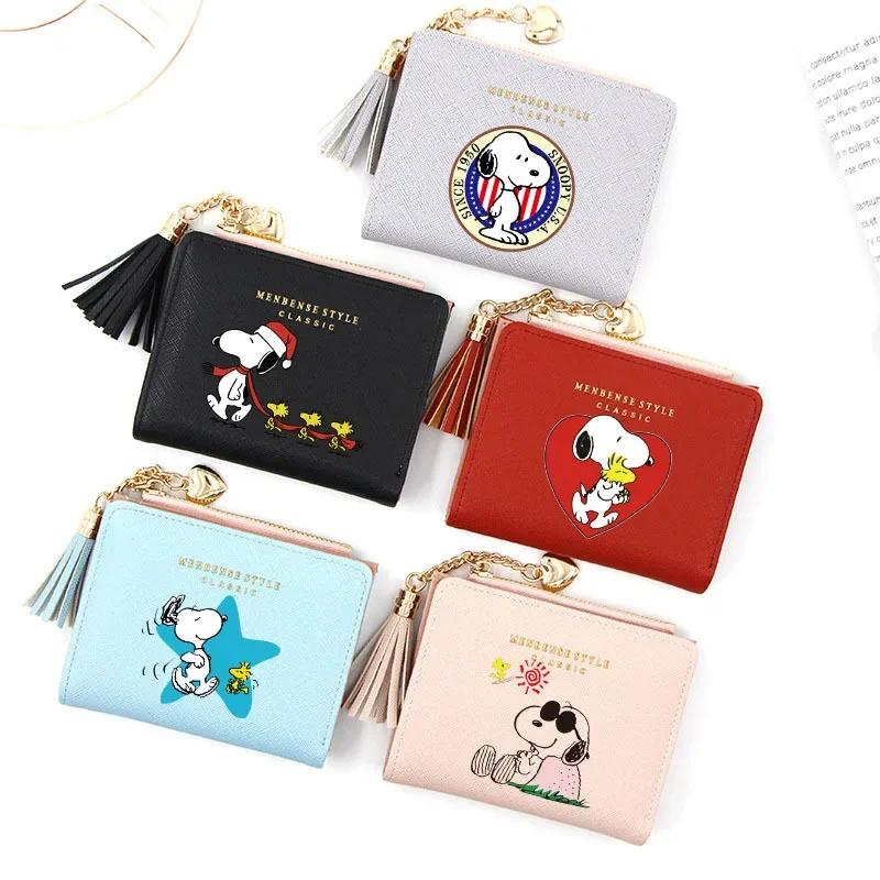 New-Fashion-Snoopy-Wallet-with-Tassel-Kawaii-Girl-Half-Fold-Zipper ...